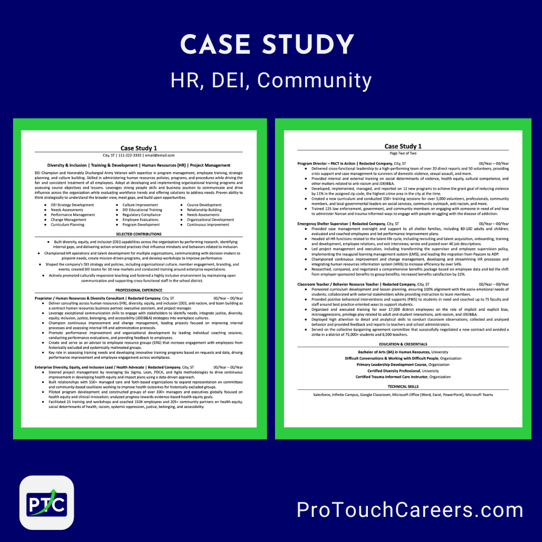 Case Study: Rebuilding a Career with Strategic Resume Development